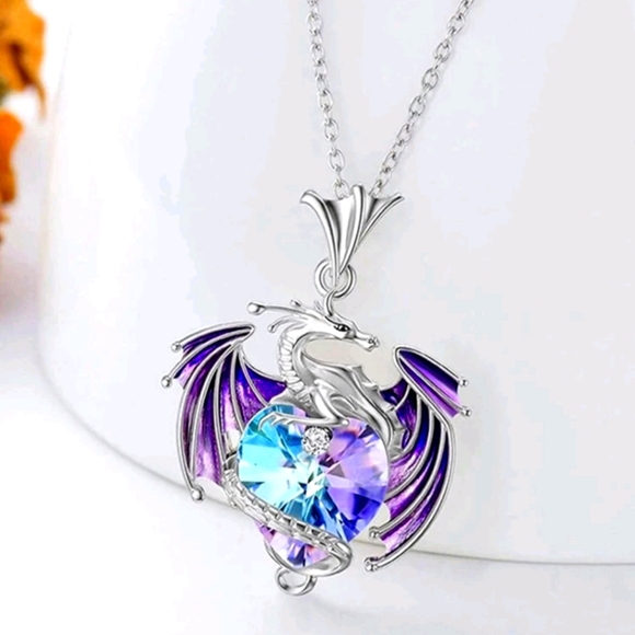Jewelry | Nib Dragon Rhinestone Necklace | Poshmark